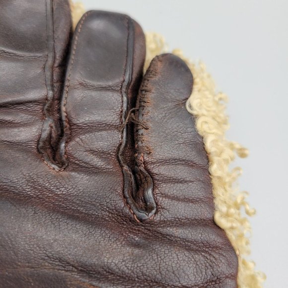Unbranded | Accessories | Curly Lambswool Leather Gloves Trapper Trail ...